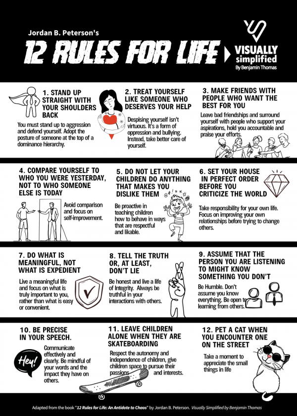 12 Rules for Life - Visually Simplified